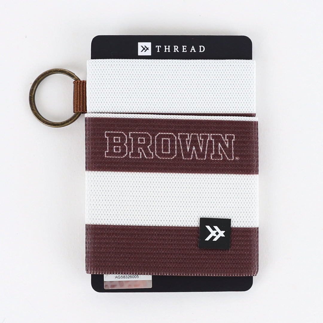 Brown Stripes | Elastic Wallet | Minimalist & Secure | Thread® · Thread®