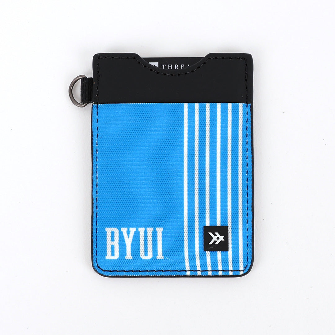 BYUI Blue Stripes | Vertical Wallet | RFID-Protected Leather | Thread ...