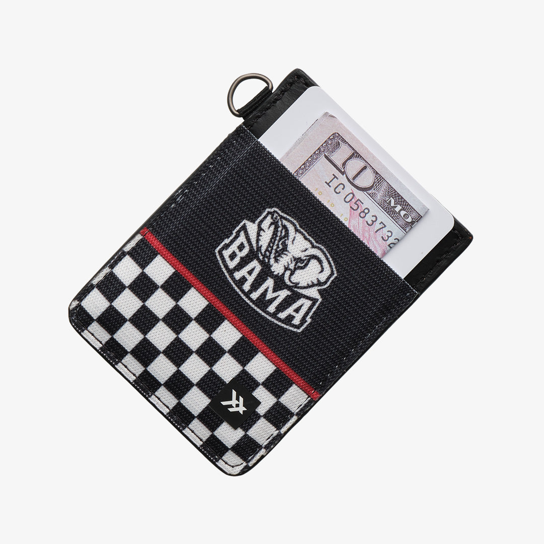 Alabama Black Checker | Vertical Wallet | RFID-Protected Leather ...