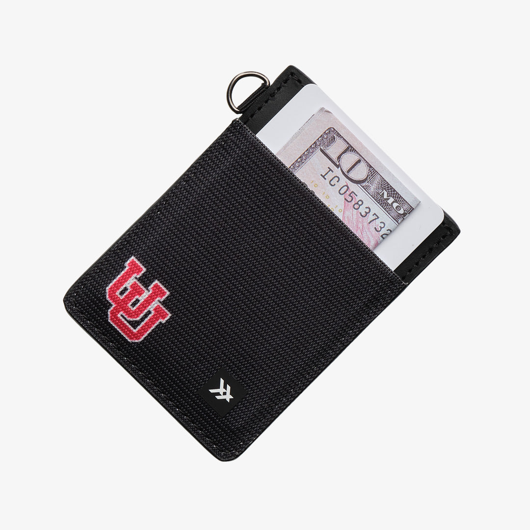 UofU Interlocking Black | Vertical Wallet | RFID-Protected Leather ...