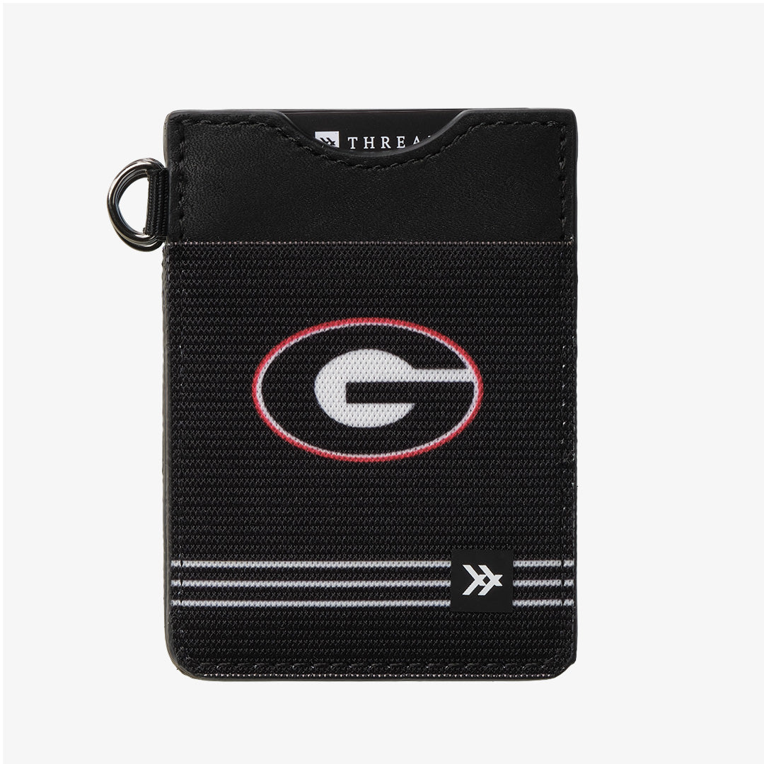Georgia Black | Vertical Wallet | RFID-Protected Leather | Thread ...