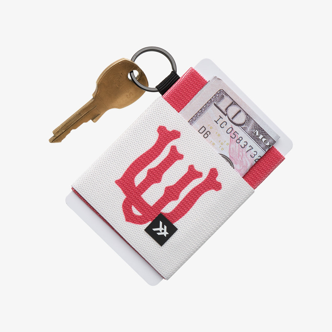 UofU Interlocking White | Elastic Wallet | Minimalist & Secure | Thread ...