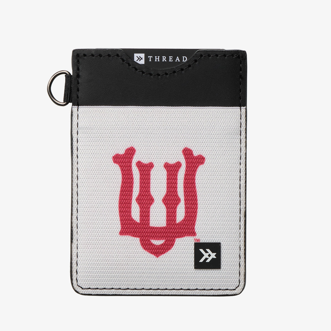 UofU Interlocking White | Vertical Wallet | RFID-Protected Leather ...