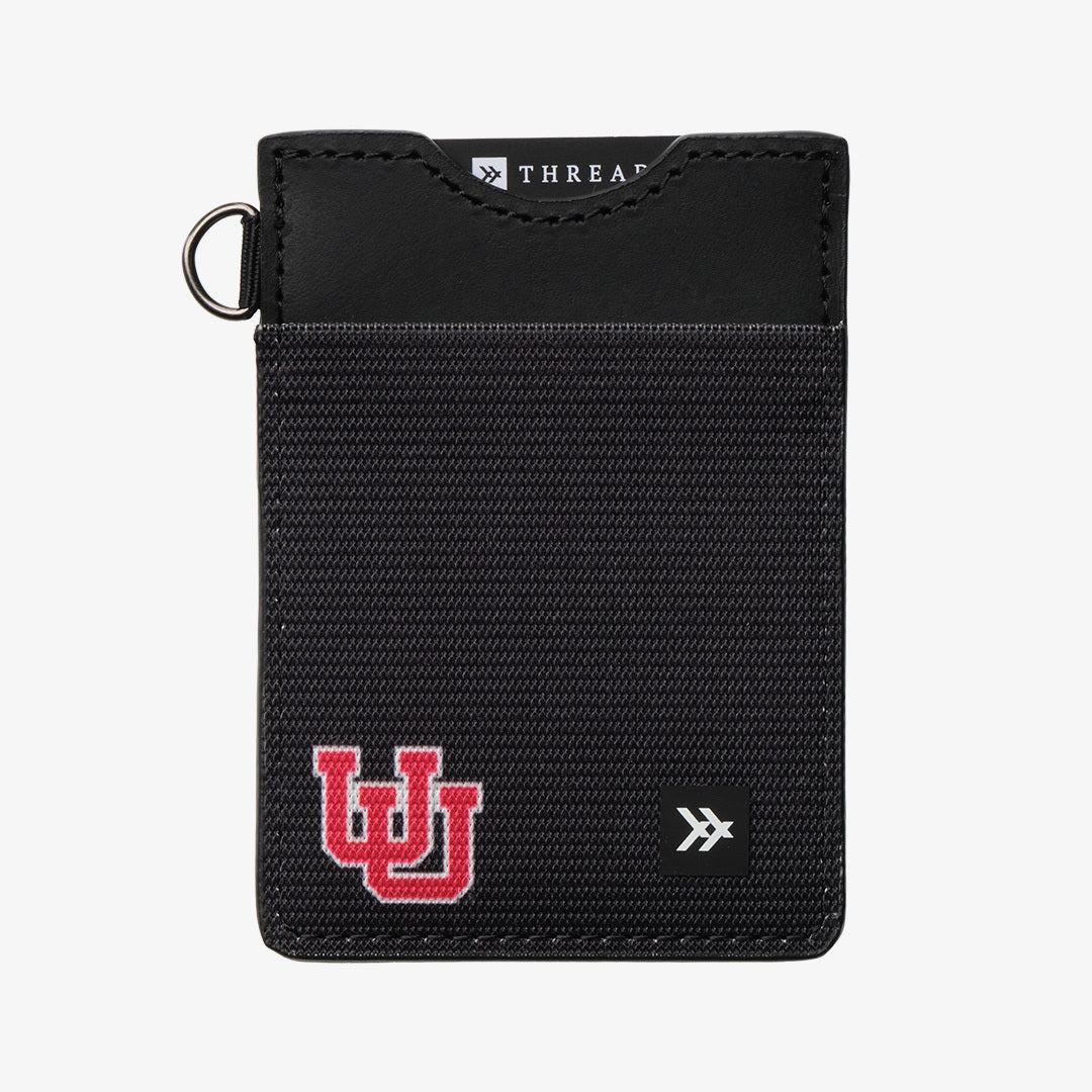 UofU Interlocking Black | Vertical Leather Wallet | Thread® · Thread®