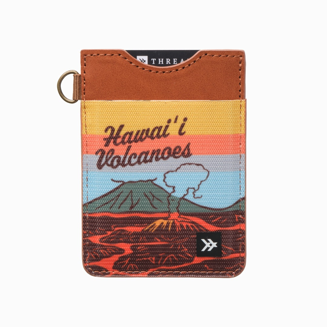 Hawaii Volcanoes | Vertical Wallet | RFID-Protected Leather | Thread ...