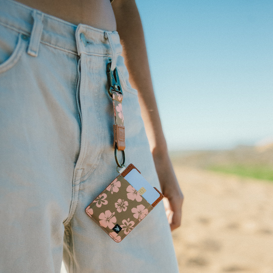 Hawaiian Floral | Vertical Wallet | RFID-Protected Leather | Thread ...